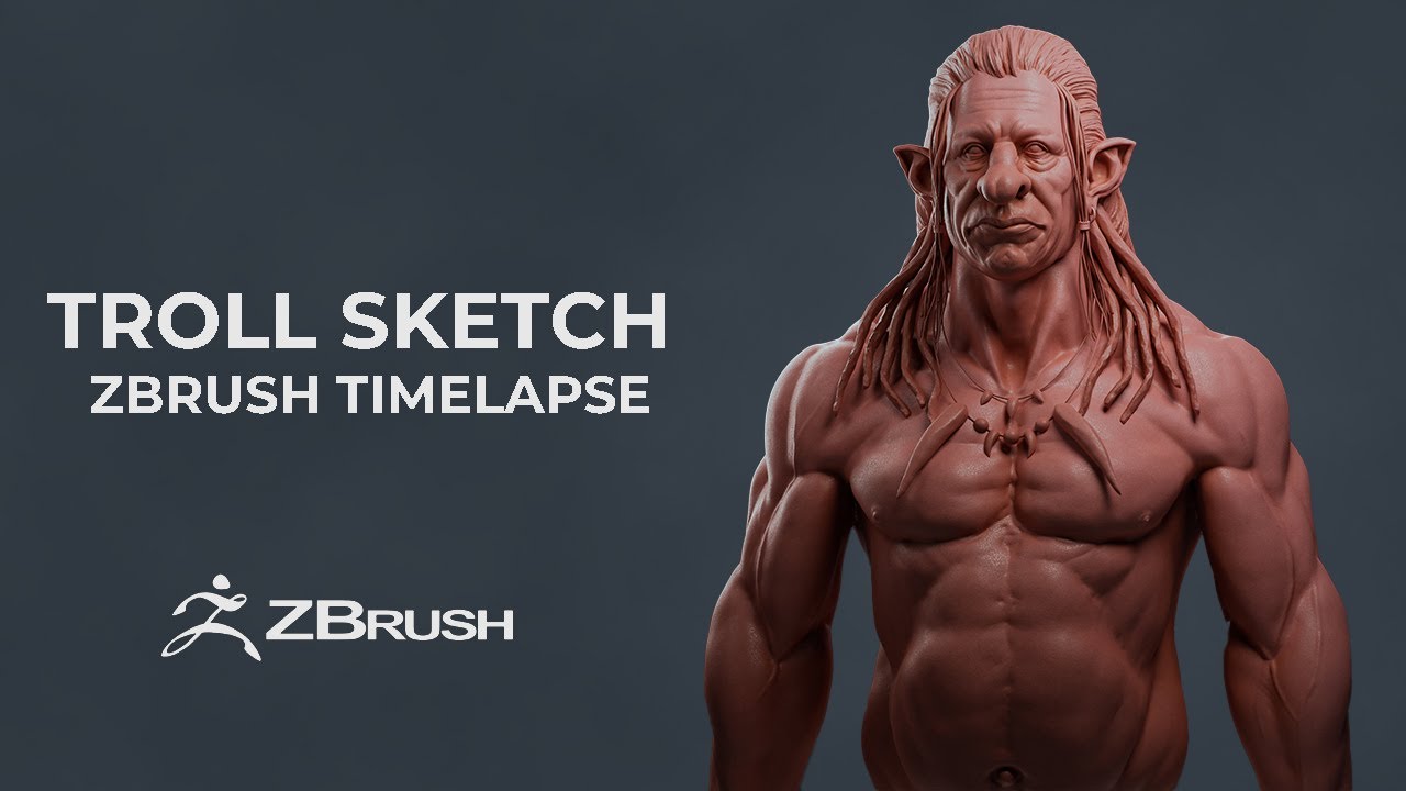 Troll sketch zbrush timelapse - YouTube