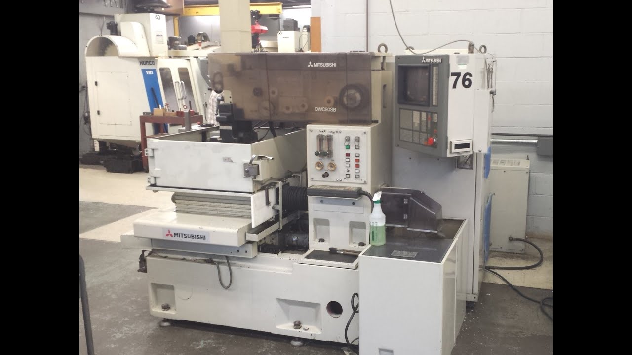 Mitsubishi Wire EDM, model DWC90SB - YouTube