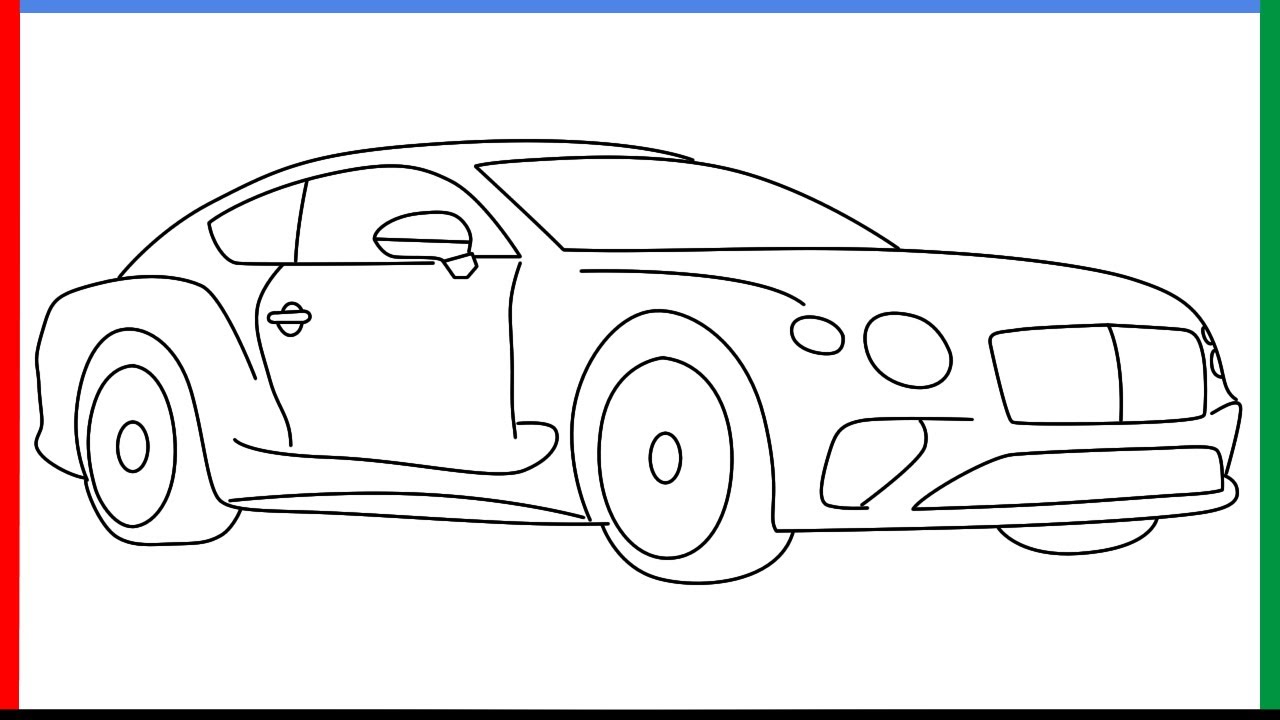 How to draw Bentley Continental GT Mulliner step by step for beginners ...