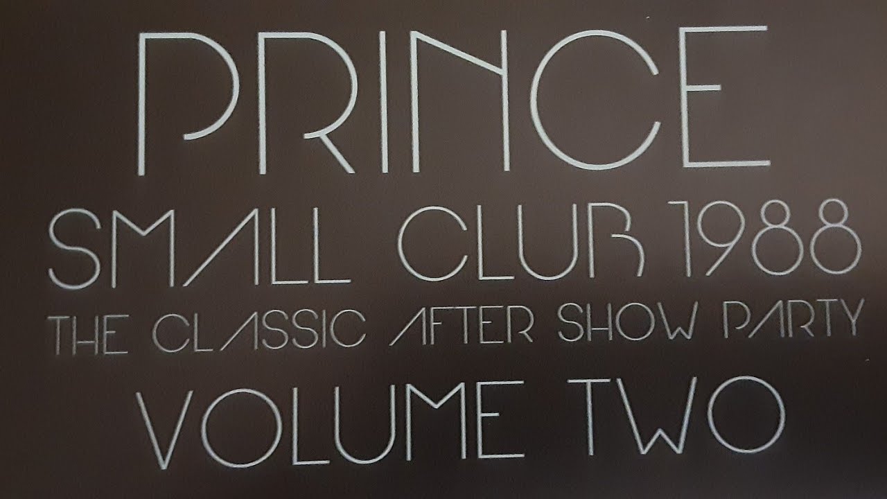 Prince Live Vinyl #3: Small Club 1988 Volume Two (review) - YouTube