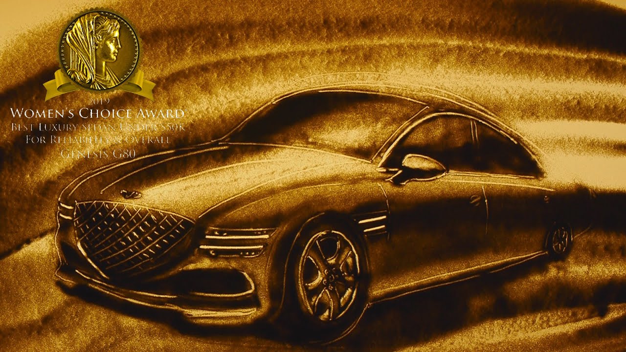 /How to draw/GENESIS G80/Sandart/샌드아트로자동차그리기/제네시스/현대자동차 - YouTube