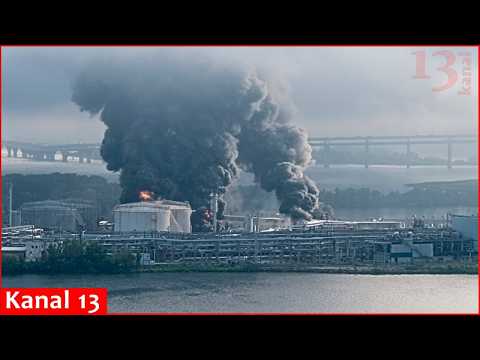Серия взрывов в Санкт-Петербурге после атак дронов: попадания по нефтетерминалу и порту