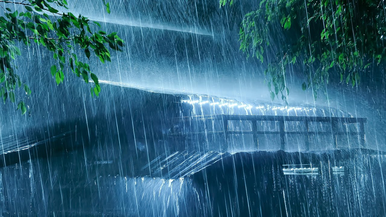 Deep Sleep in 5 Minutes on Rainy Night | Torrential Rain & Strong ...