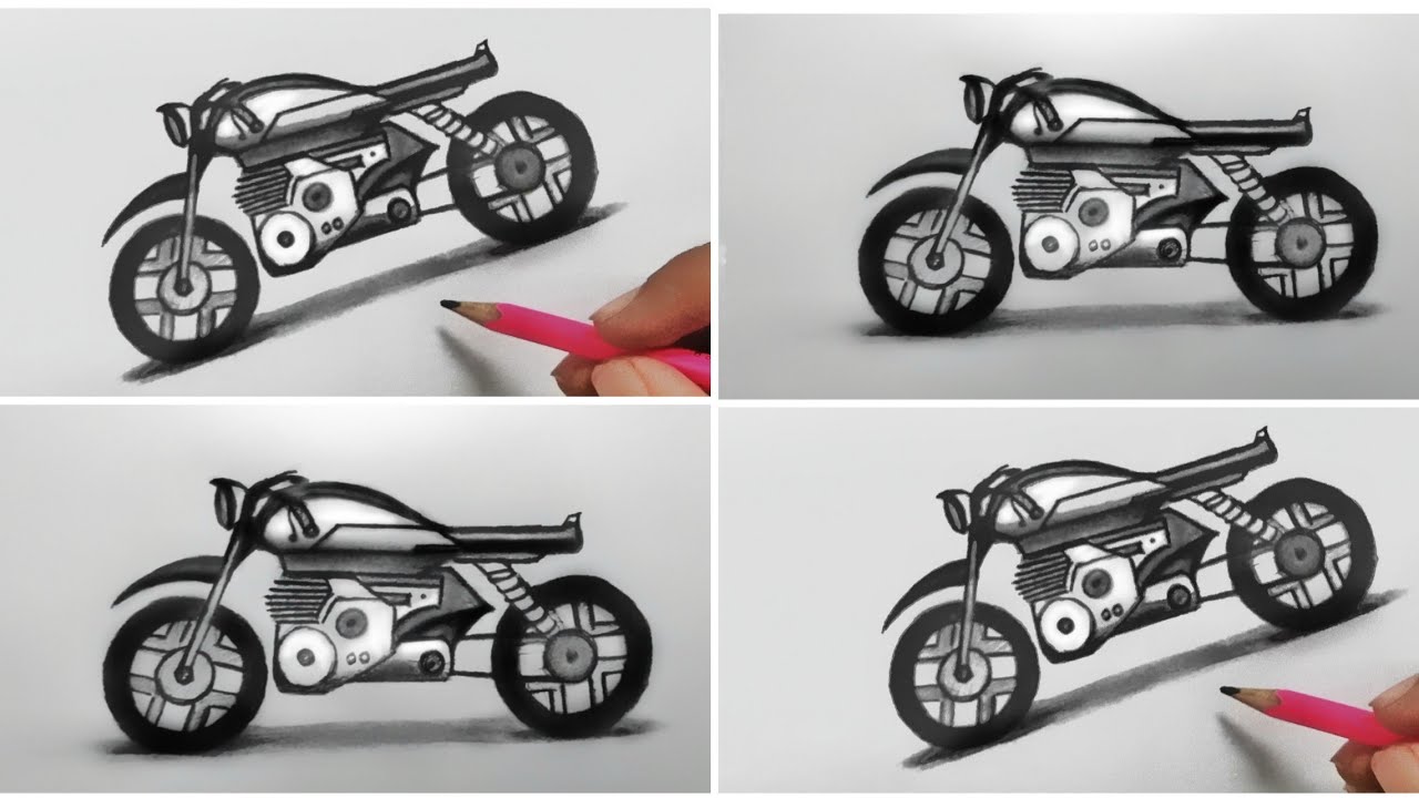 How to draw bike easy (Must Watch)!!! - YouTube