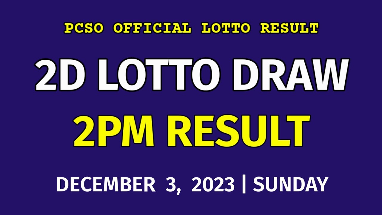 2D Lotto Result 2PM Draw December 3, 2023 PCSO Ez2 Lotto Result Today ...
