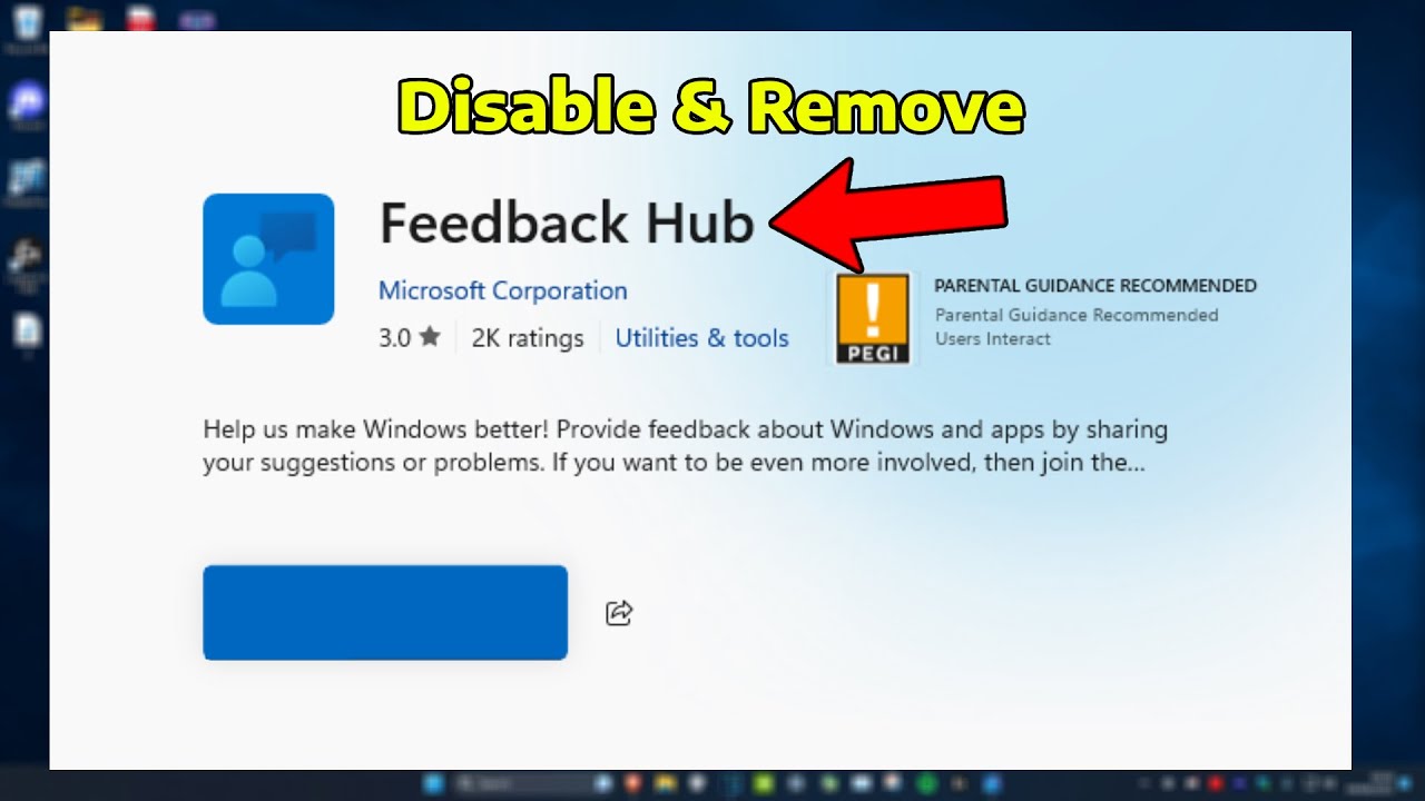 How To Fix Disable and Remove Feedback Hub in Windows - YouTube