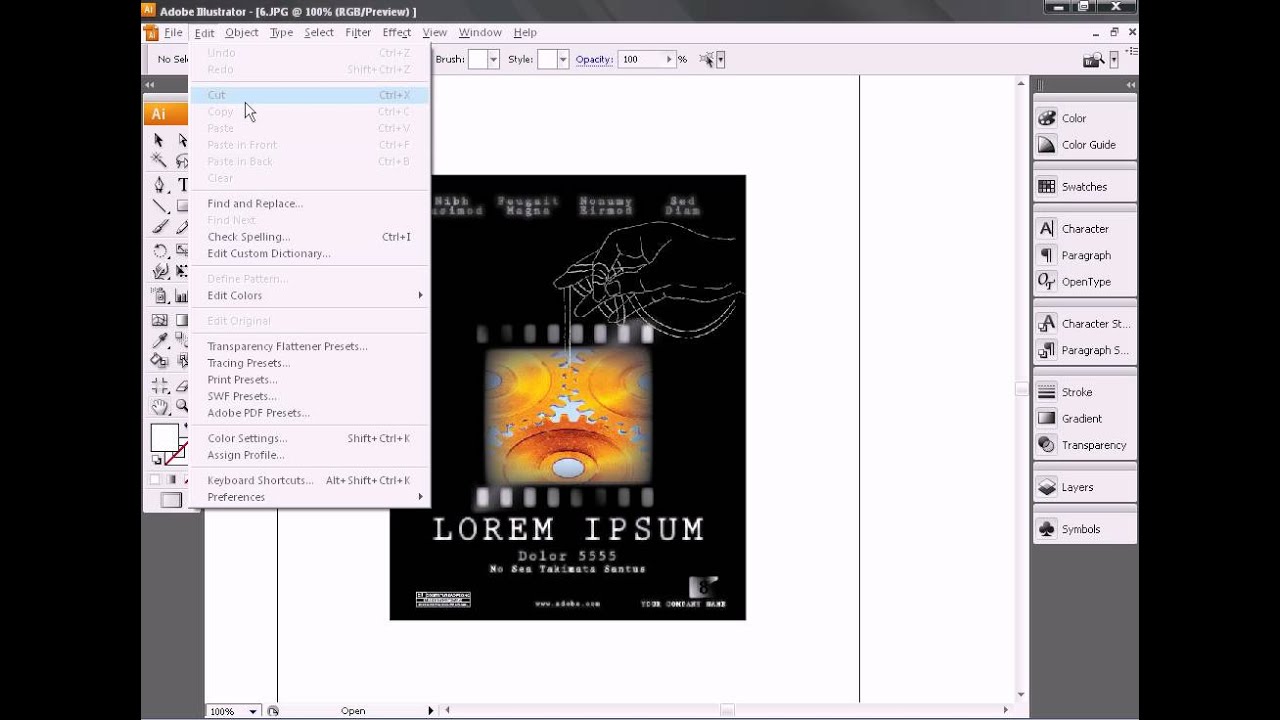 Illustrator CS3 บทที่ 1/12 ตอนที่ 3 - YouTube