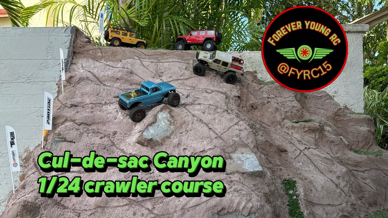 Build a 1/24 scale outdoor crawler course with limited space. - YouTube