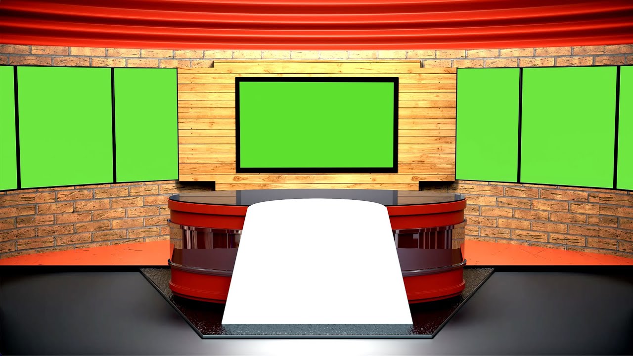 4K Studio chroma key | virtual Studio Set - YouTube