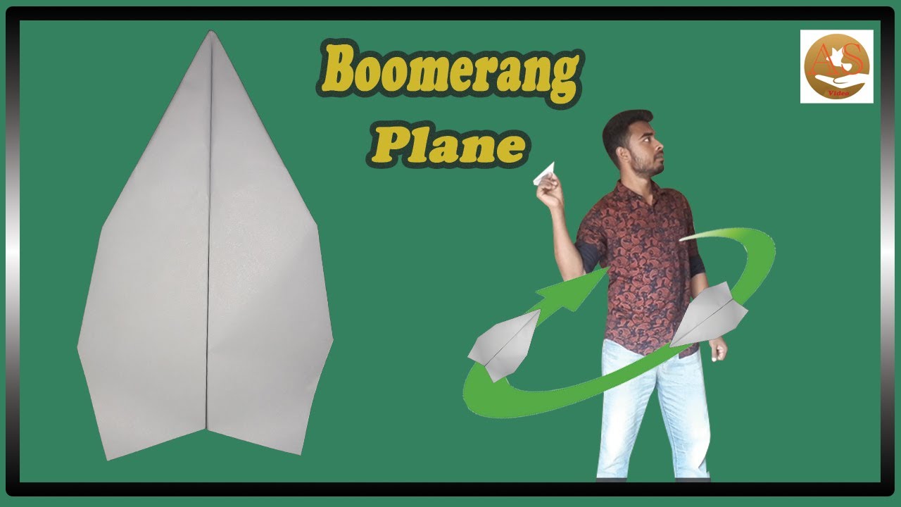 How to Make Boomerang Plane Ver 95 origami boomerang plane - YouTube