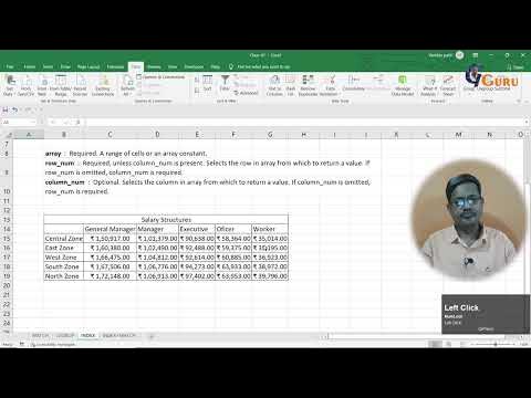 Class 41-Learn Excel in Marathi-Lookup and Reference Functions-8-INDEX, MATCH, & LOOKUP ...