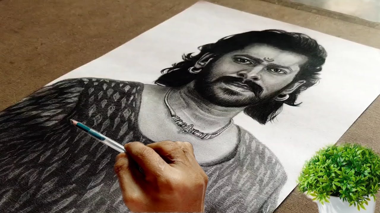 Charcoal portrait for Bahubali 🙌| #drawing #bahubali #prabhas # ...