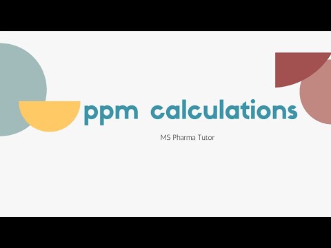 How to calculate ppm concentrations ? (1000 to 1ppm) | Formula for ppm ...