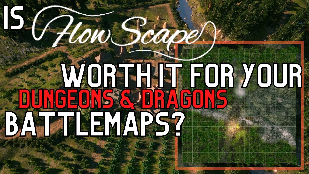 BASIC Flowscape Dungeons & Dragons Battlemap Review - YouTube