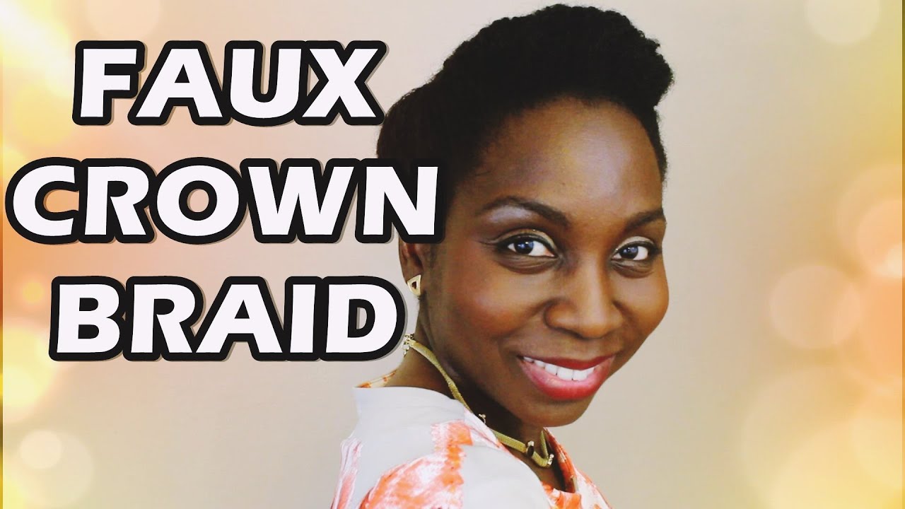 "NO BRAID" CROWN BRAID Protective Style on Natural Hair - YouTube