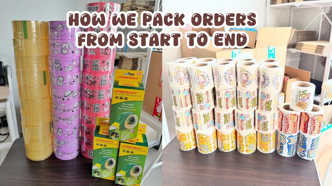 How we pack orders 🌻📦 small business edition ️ - YouTube