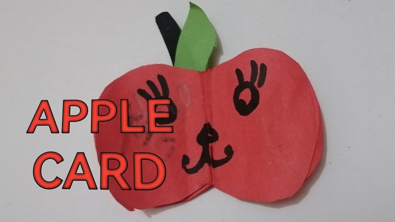 paper apple card/kids activity /greeting card @MansisLifeOfficial - YouTube