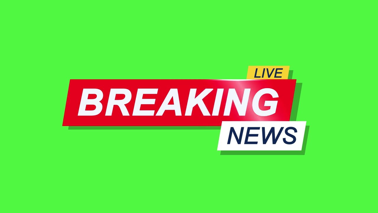 Breaking news title green screen animated video by @Pixel Edge ...