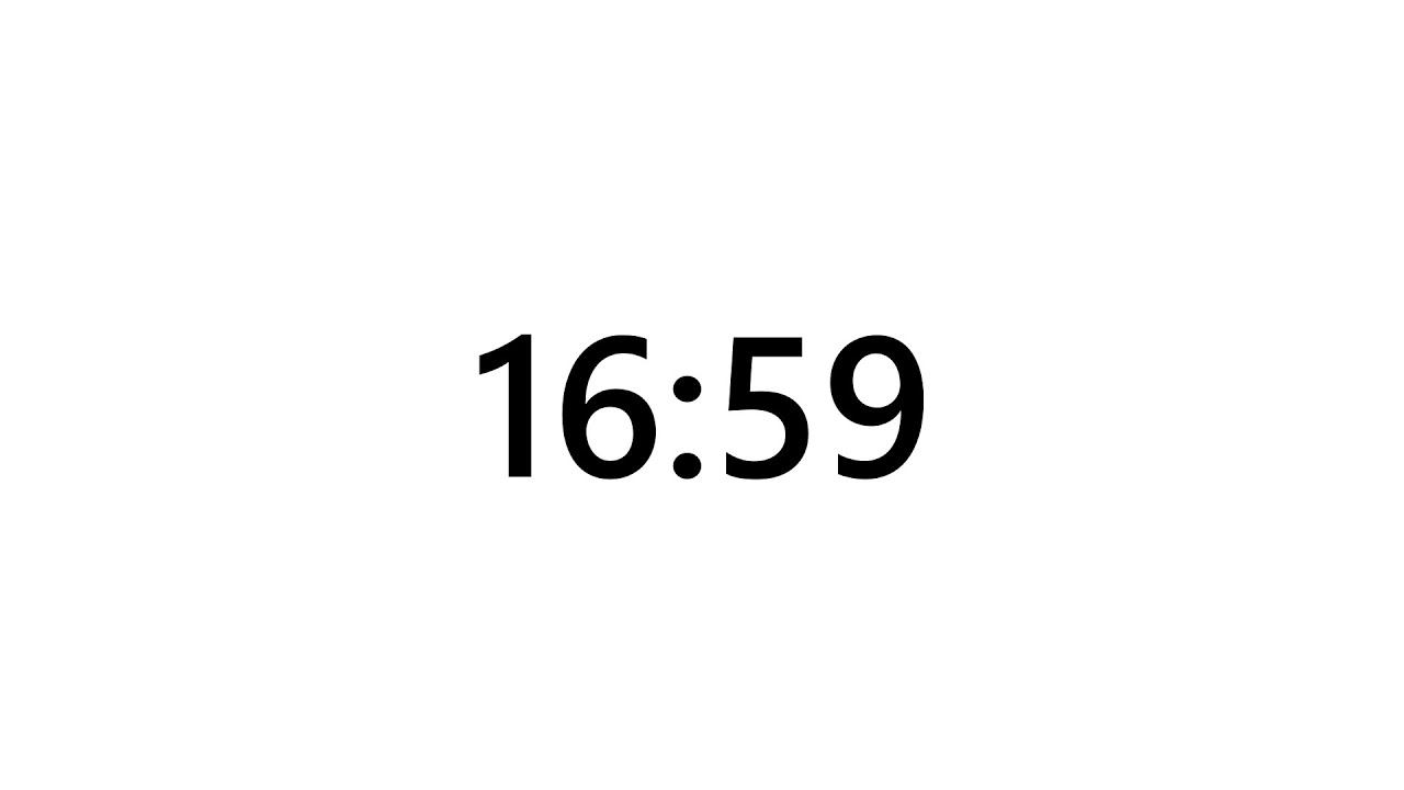 Timer for 16 minutes and 59 seconds - YouTube