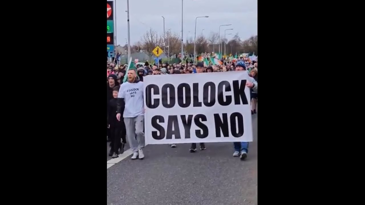 Ireland Coolock Dublin says no to mass immigration. 24 03 24 protest ...
