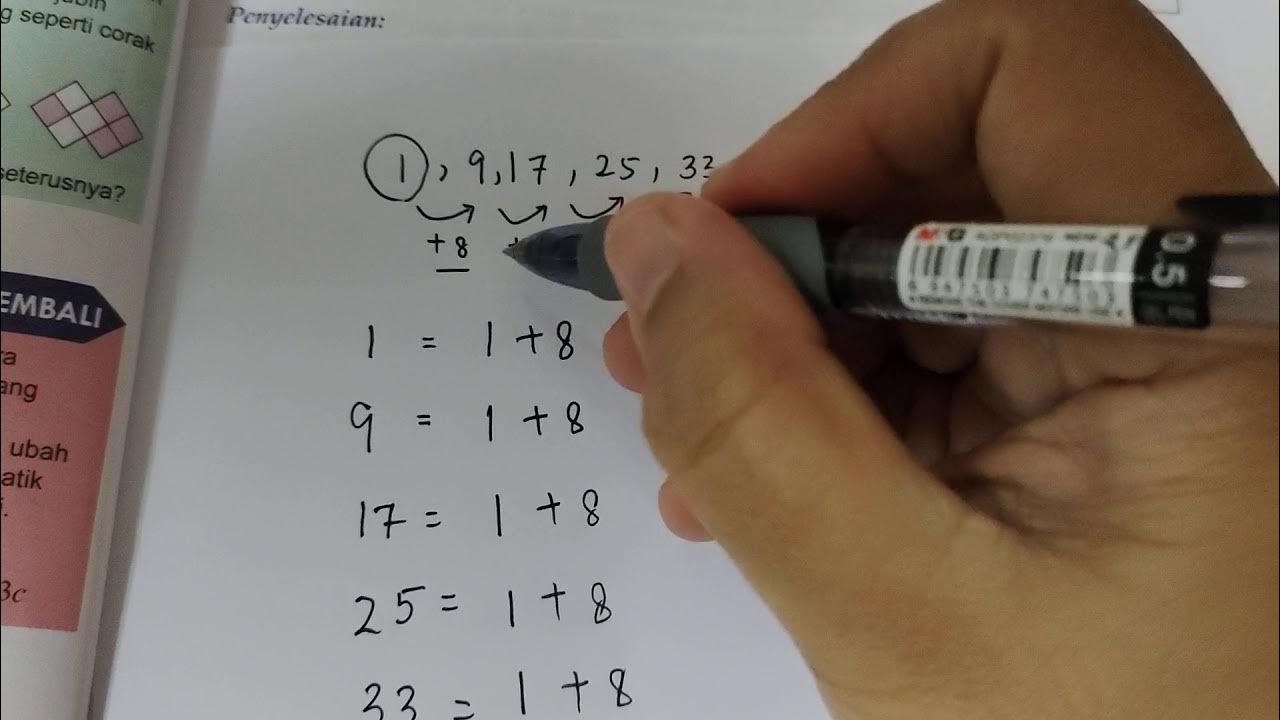 Pola Jujukan nombor menggunakan ungkapan algebra operasi tambah - YouTube
