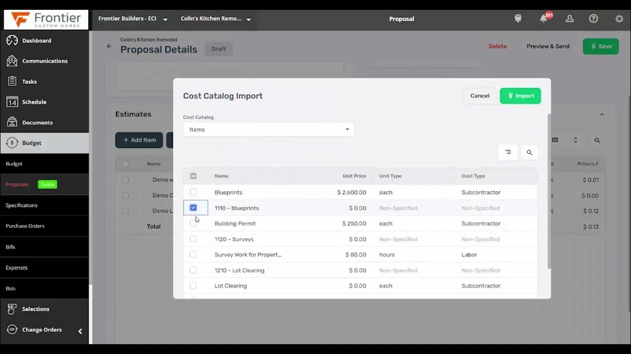 BuildTools Software Demo Estimate Creation - YouTube