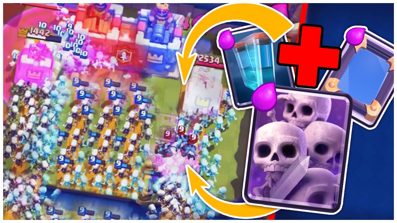 Clash royale " The Skeletons Madness " 1000 SKELETONS VS 1 TOWER ...