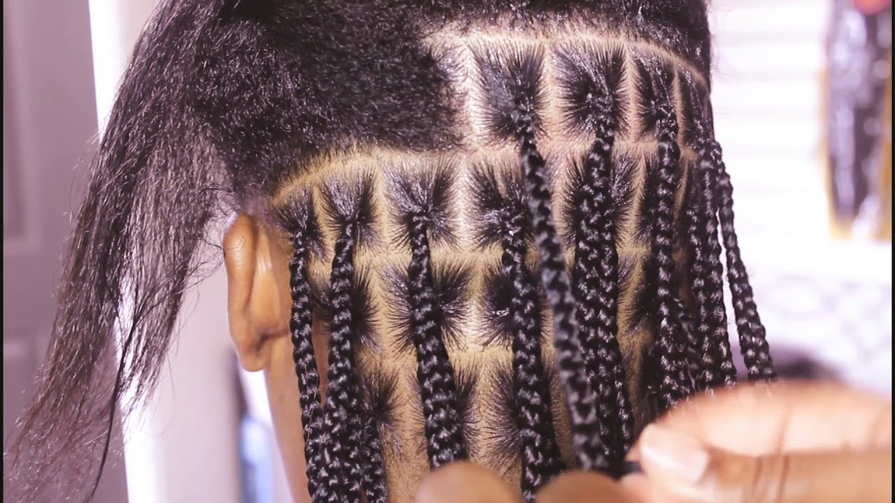 DYI KNOTLESS BOX BRAIDS/ 2 TECHNIQUES/BEGINNERS FRIENDLY - YouTube