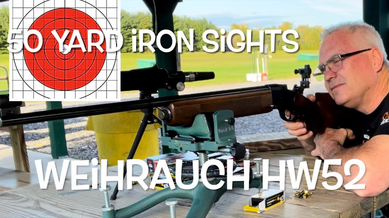 @MnShootingSports 50 yard iron sights challenge Weihrauch HW52 drop ...