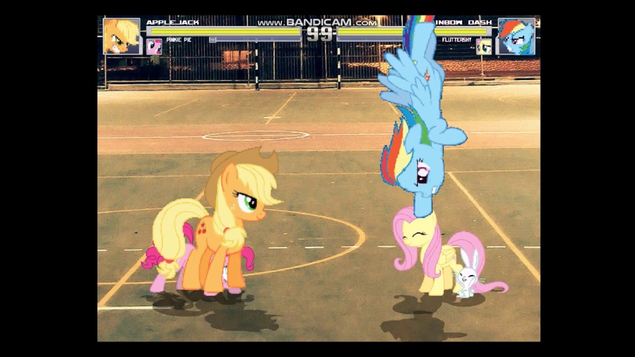 Applejack & Pinkie Pie vs. Rainbow Dash & Fluttershy - Mugen Fight ...