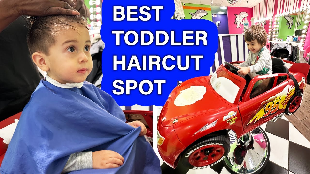 The COOLEST place for toddler haircuts | Sharkey's Cuts for Kids - YouTube