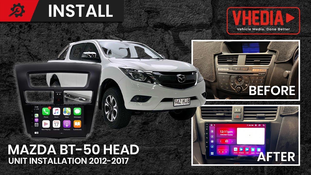 Mazda BT 50 Head Unit Installation 2012-2017 - M series - YouTube
