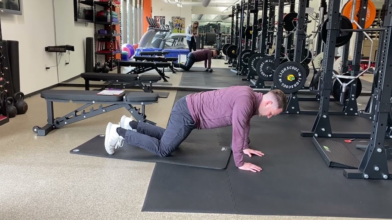 Kneeling Plank w: Weight Drag - YouTube