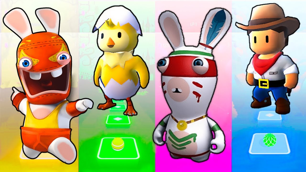 Tiles Hop - Music Tiles Ball. Rabbid vs Hatchling vs Rabbid vs Colt ...