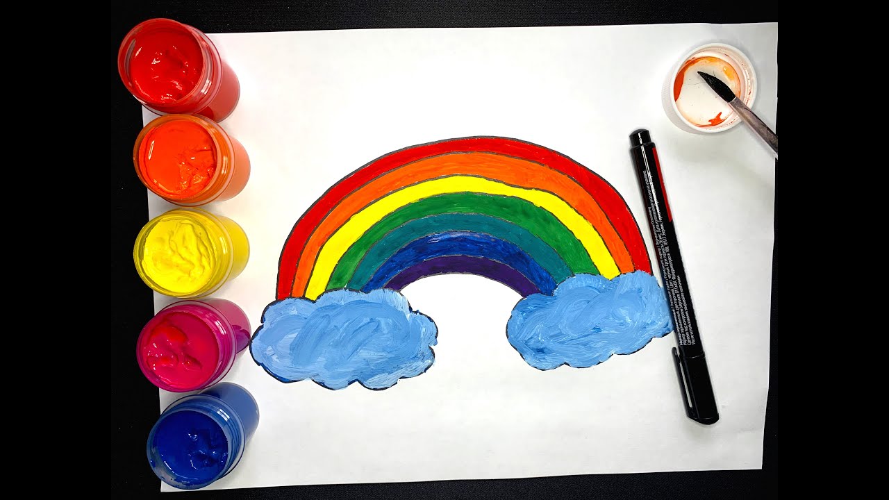 How to draw a rainbow - YouTube