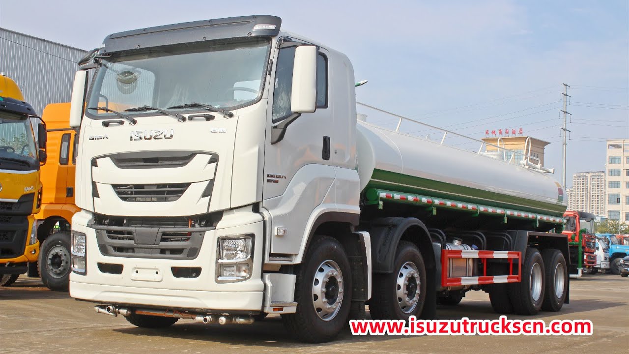 ISUZU GIGA Water Spary Truck 8X4 12 Wheels drinking water vehicle - YouTube