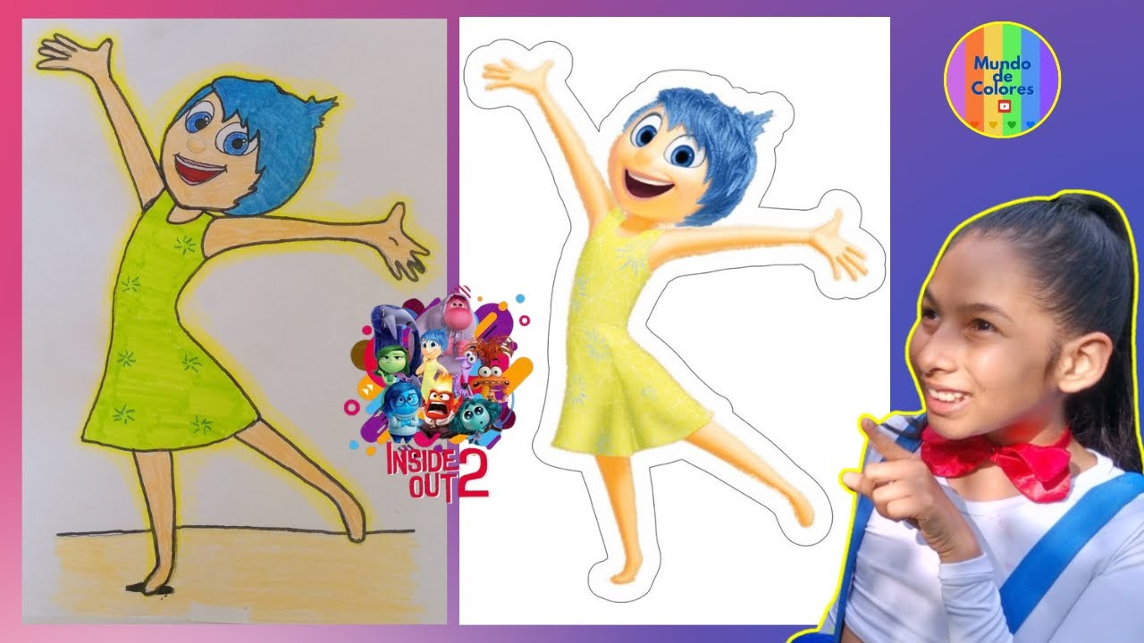 🟢 como dibujar ALEGRIA de INTENSAMENTE 2🟢 ️how to draw JOY from INSIDE ...
