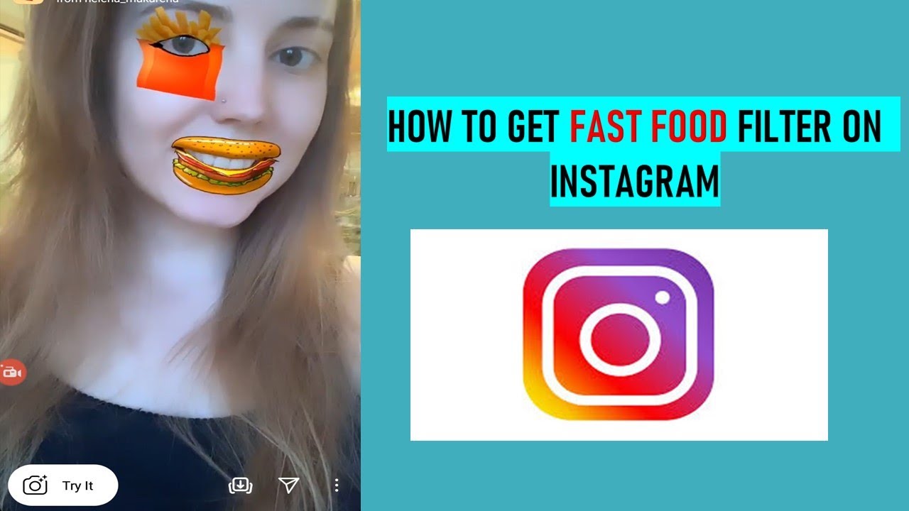 HOW TO GET FAST FOOD FILTER ON INSTAGRAM - YouTube