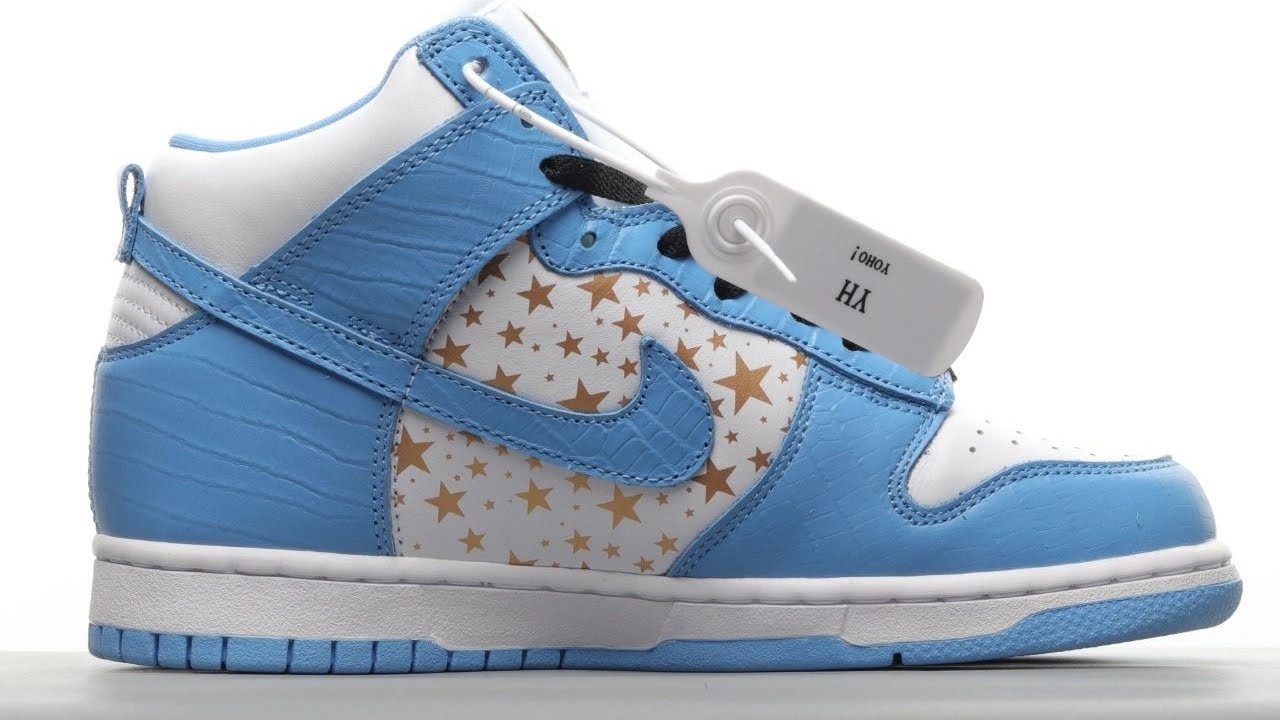 Supreme x Nike Dunk SB High Pro Blue Stars Blue stars comfortable all ...