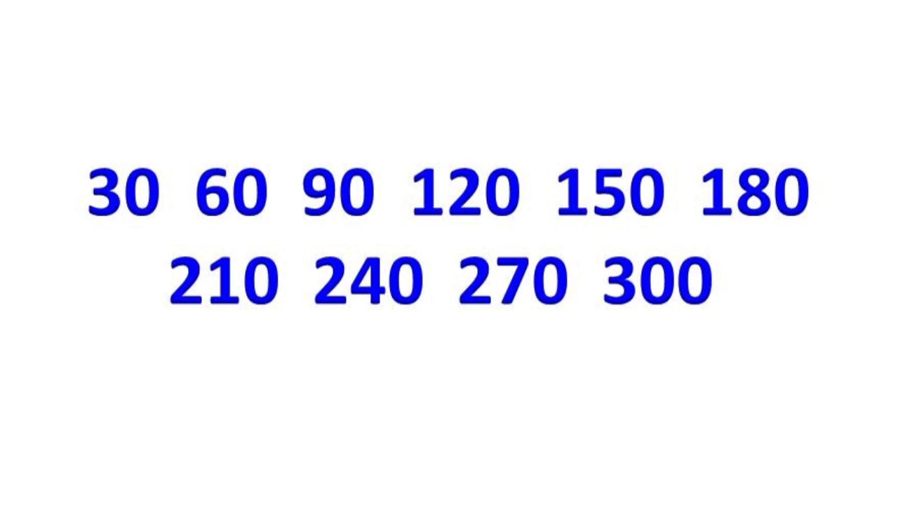 Learn Skip Counting By 30 Up To 300 YouTube