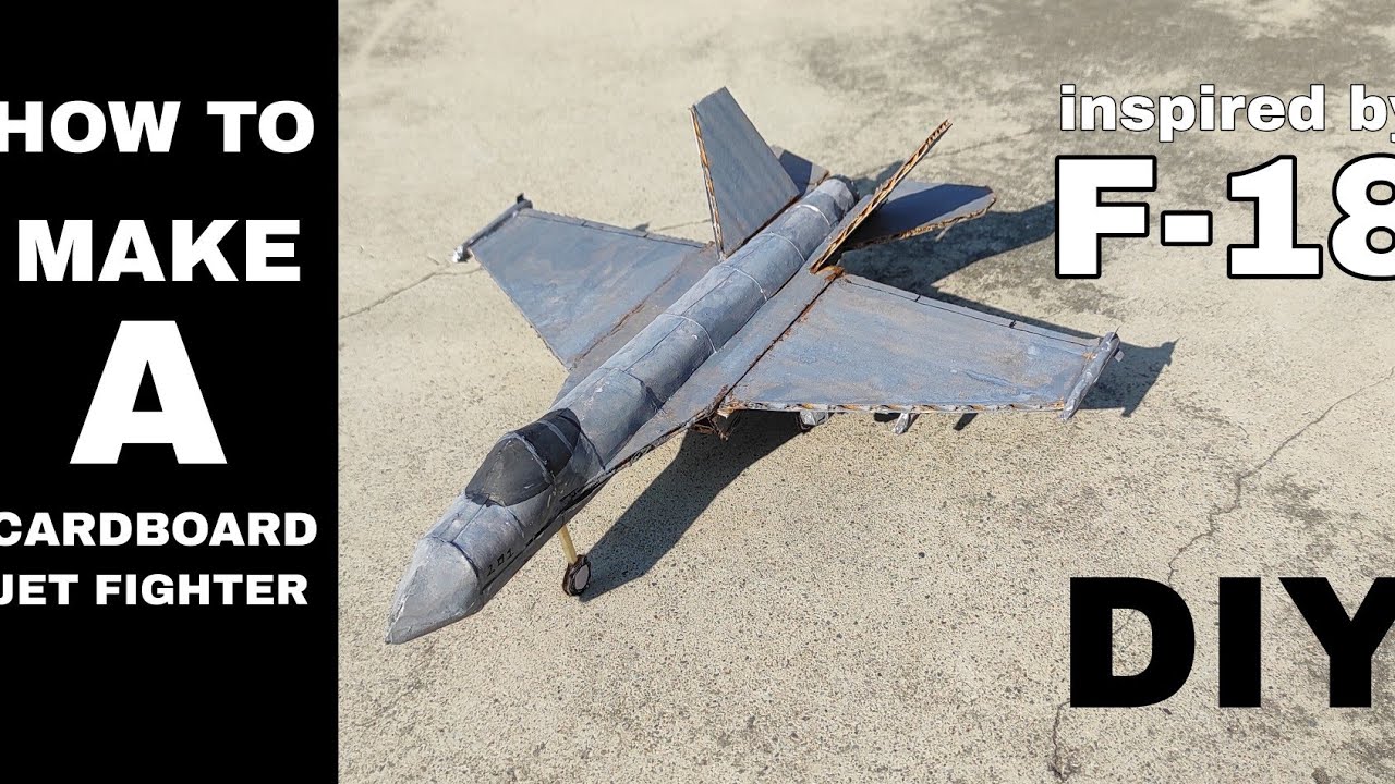 How to make F-18 with cardboard ll DIY ll How to make paper plane ...