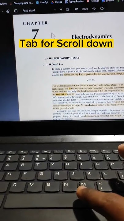 How to scroll up and down without Mouse for pdf reader,don't use mouse for scrolling pdf. - YouTube