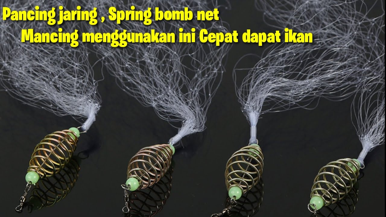 Cara mengikat dan merangkai pancing jaring - YouTube