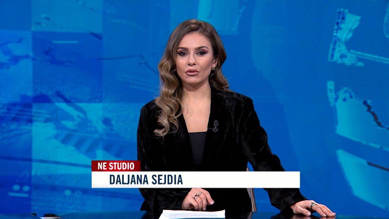 28 janar 2024, Edicioni Qendror i Lajmeve në News24, në studio Daljana ...
