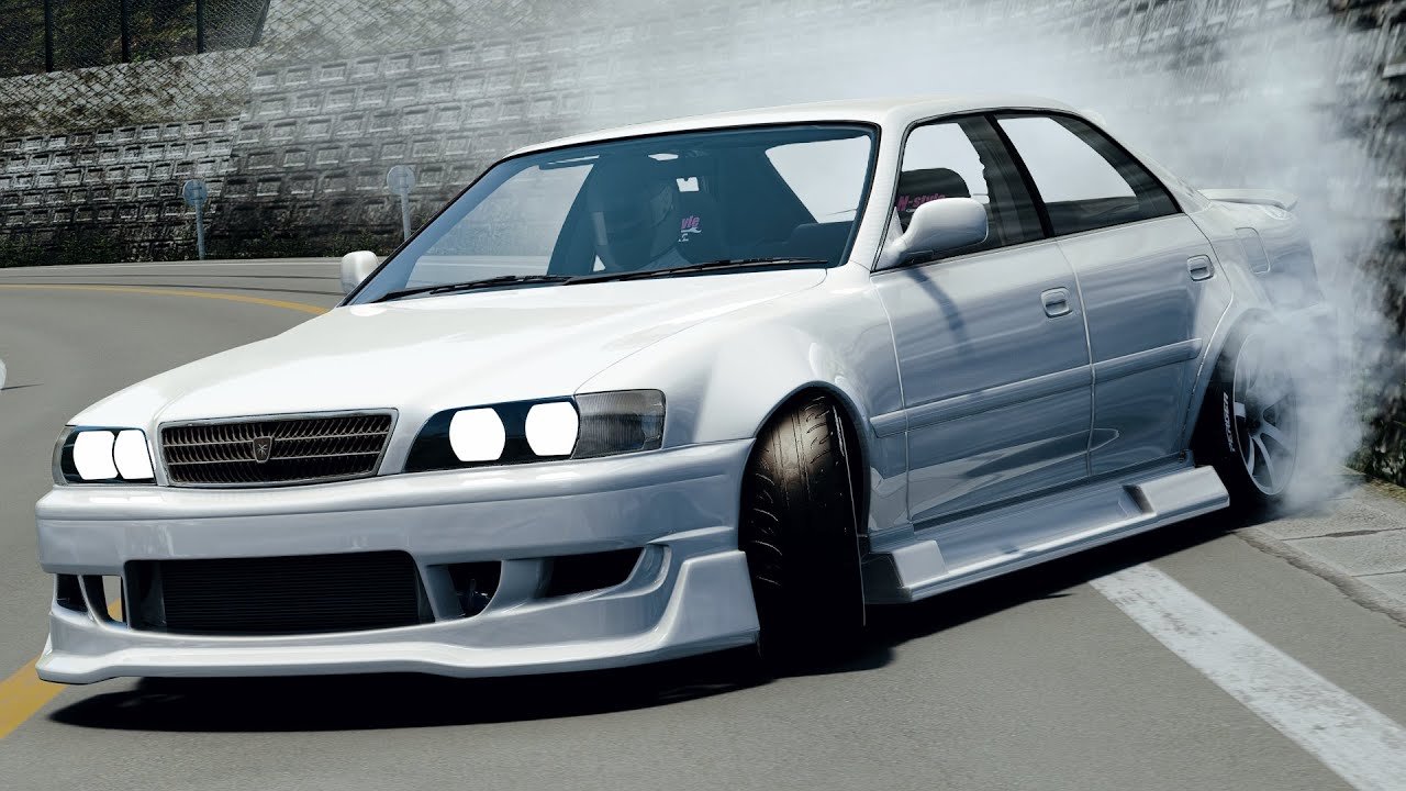 WIDE BODY TOYOTA CHASER DRIFTING IN TSUBAKI LINE W/Logitech G29 - YouTube