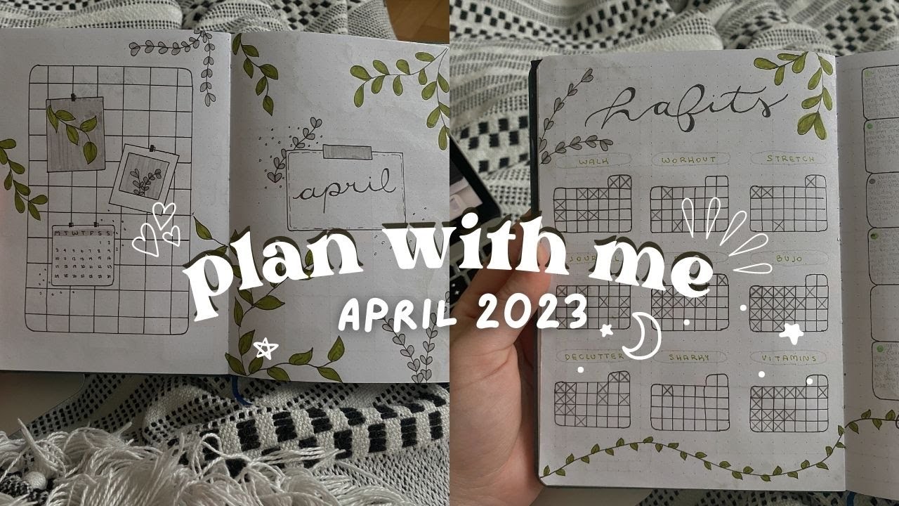 April Bullet Journal Setup 🌱 PLAN WITH ME claiming positive energy for ...