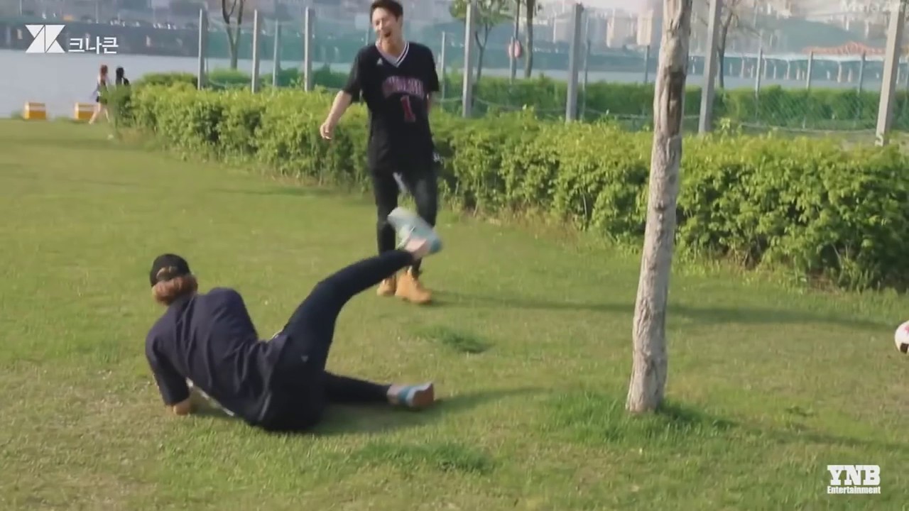 KNK Jihun falling down (+laughing) Compilation - YouTube