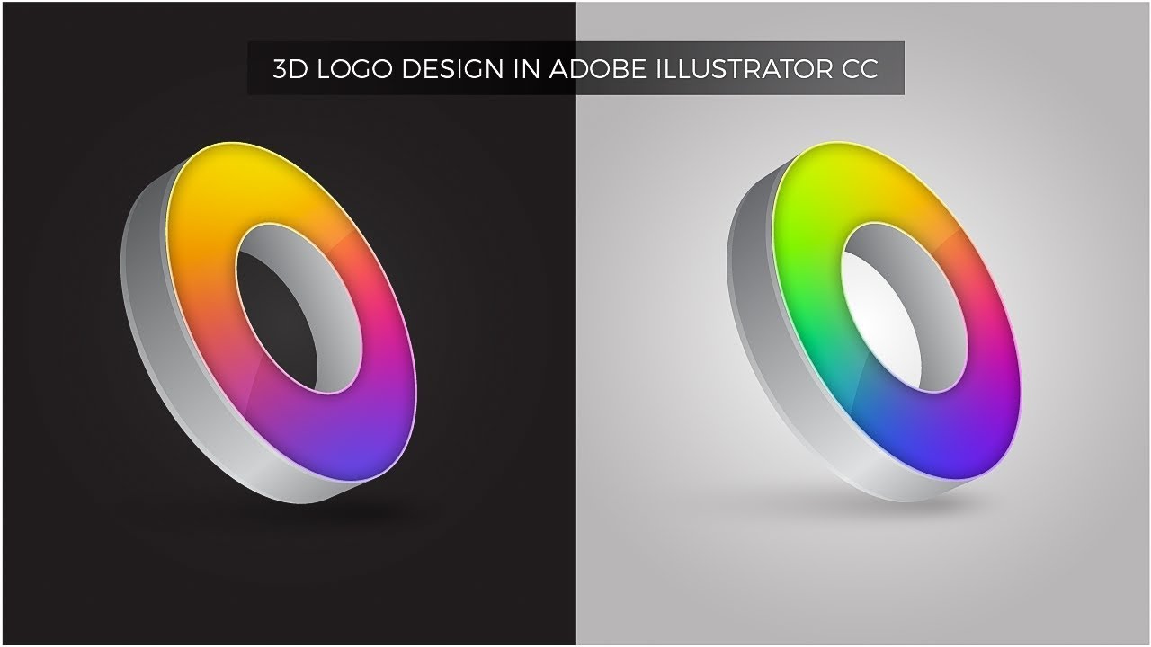 How to create a 3D logo design in Adobe Illustrator - YouTube