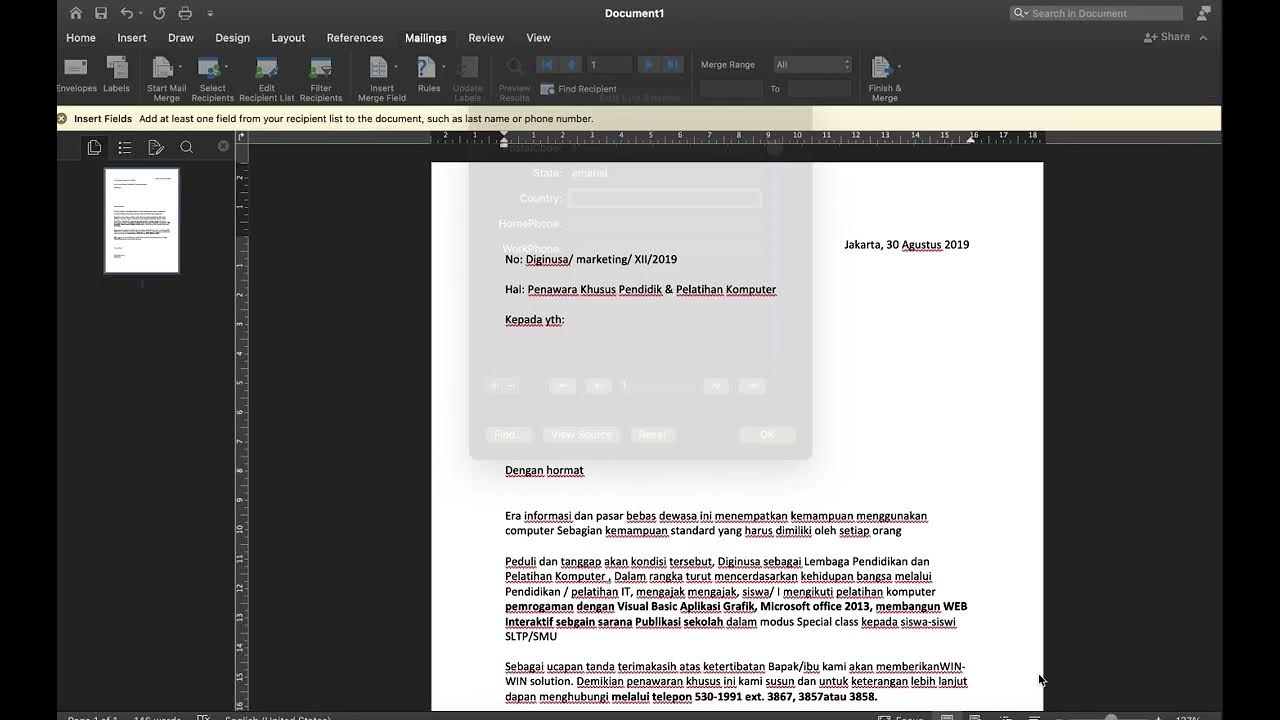 mail merge - YouTube