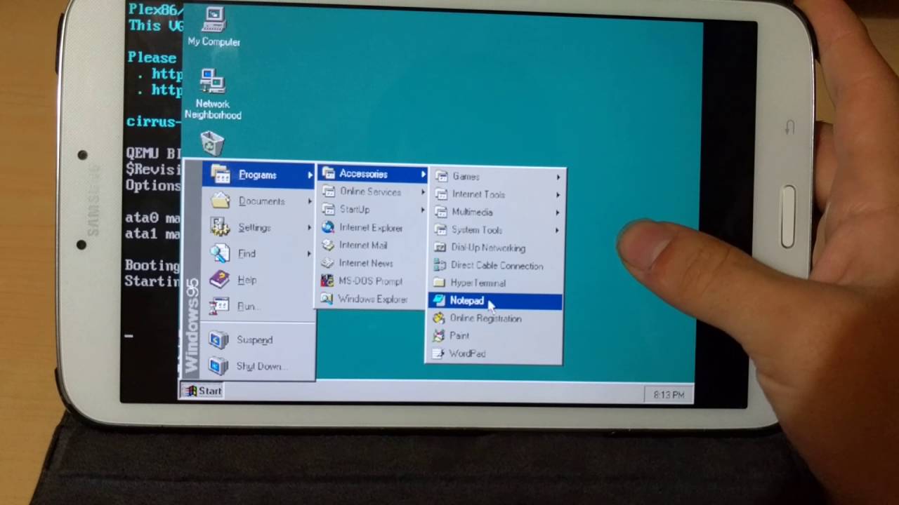 Android Cihazlarda Windows 95 çalıştırma yolu - YouTube